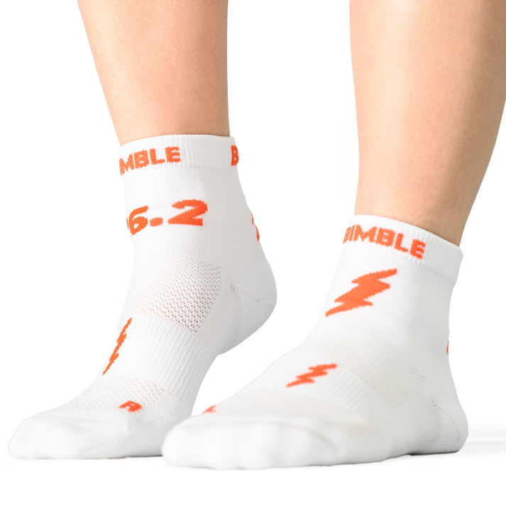 Marathon 26.2 Mid Crew Sustainable Running Socks | Bimble & Bolt